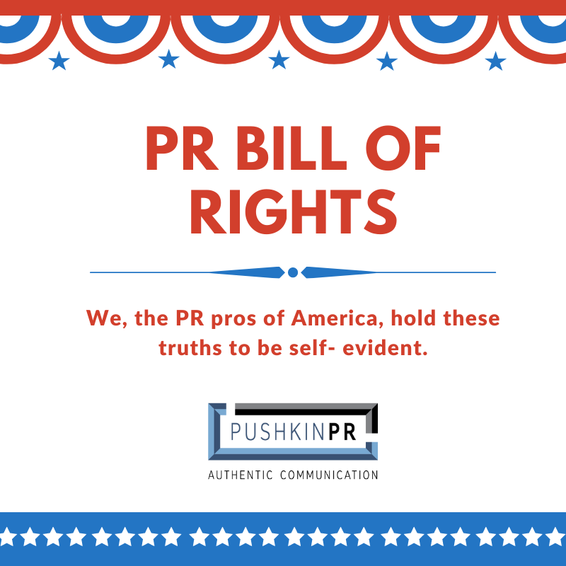 PR Bill of Rights - Denver Public Relations Firm
